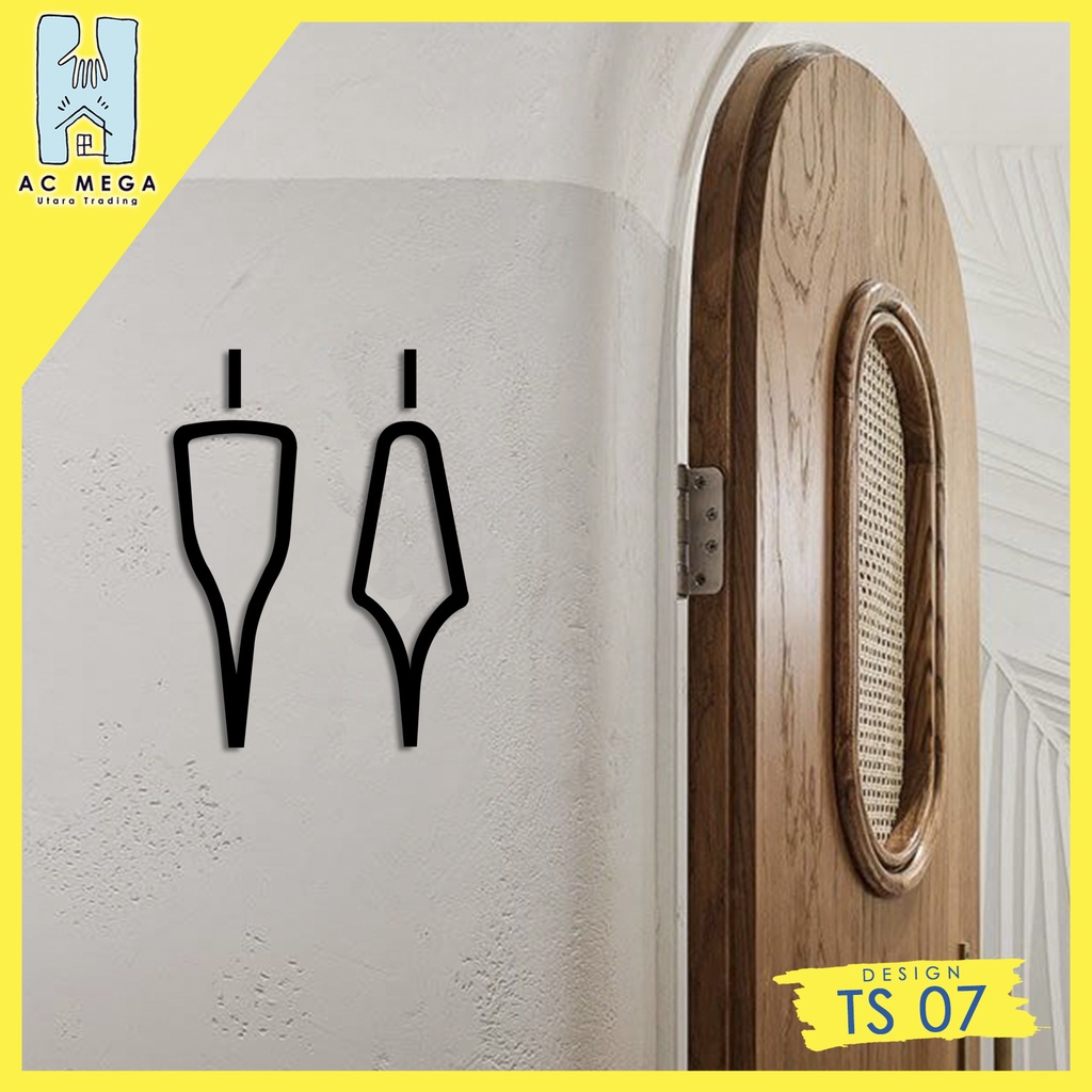 15 design Toilet Signage Washroom Sign Tandas Arcylic Toilet Sign ...