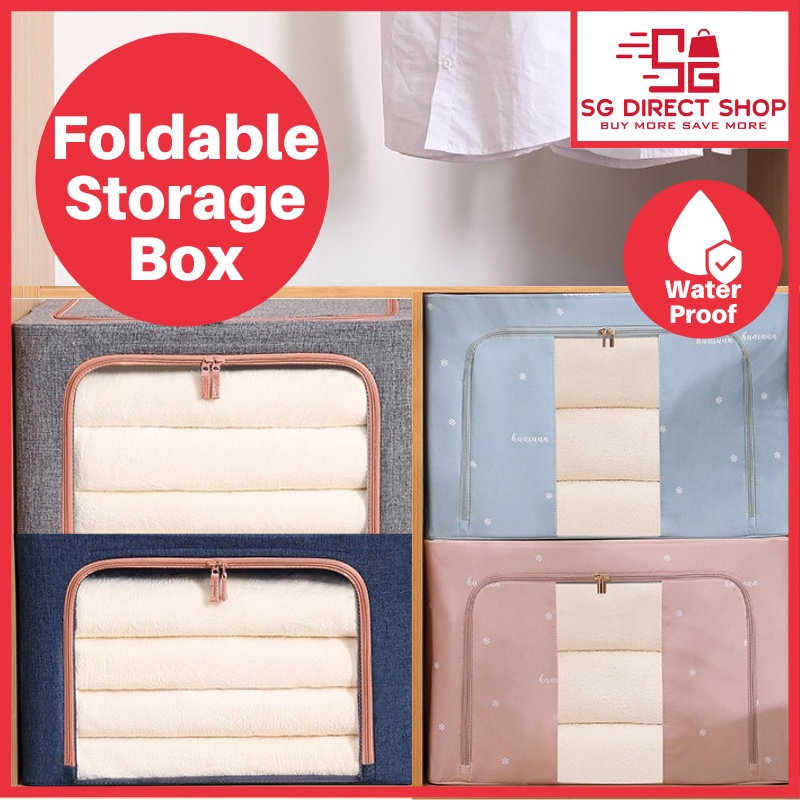 [SG Stock] Foldable Storage Box 66L 100L | Organizer box | Clothing box ...