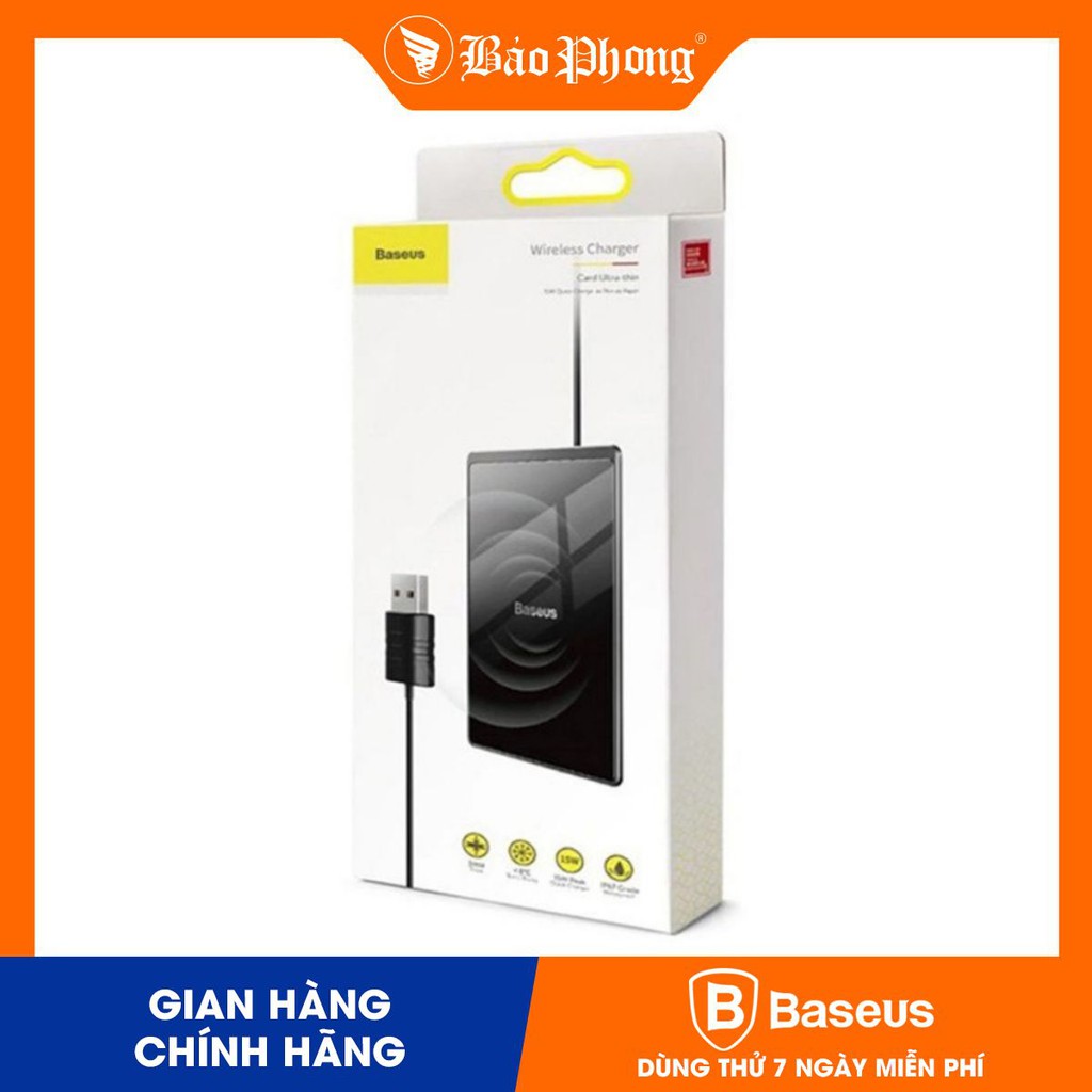 Baseus Card Ultra-thin 15w wireless charging Dock (with USB cable 1m ...