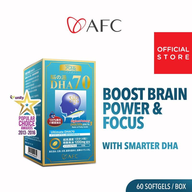 AFC Ultimate DHA70 - Omega 3 Fish Oil DHA EPA Smarter Learning Focus ...