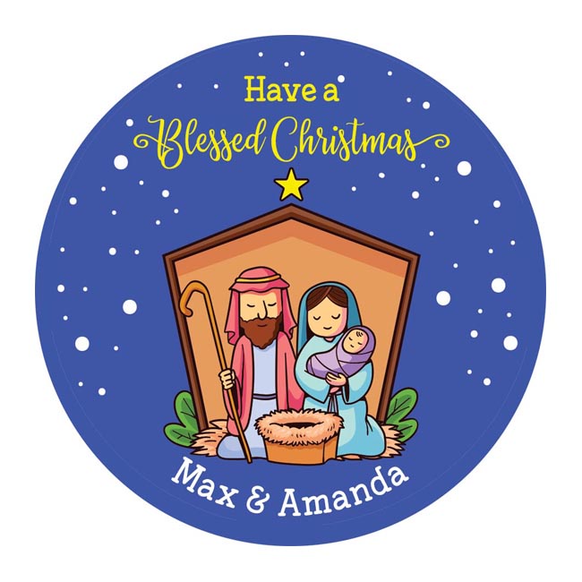 Personalised Nativity (Baby Jesus Christ & Holy Family) Christmas ...