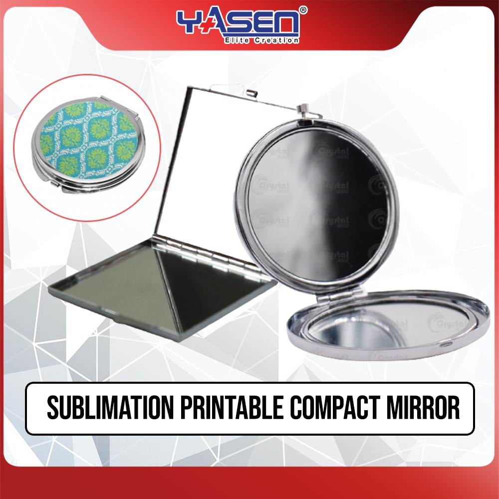Sublimation Printable Compact Mirror (Round / Square) | Shopee Singapore