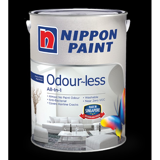 Nippon Paint Odour-less All-in-1 ( 5 Litre ) Base 1 | Shopee Singapore