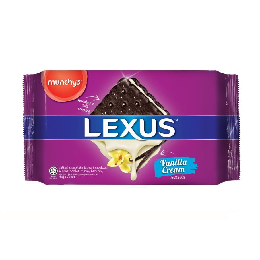 Munchy's Lexus Sandwich Biscuit-Salted Vanilla 190g | Shopee Singapore