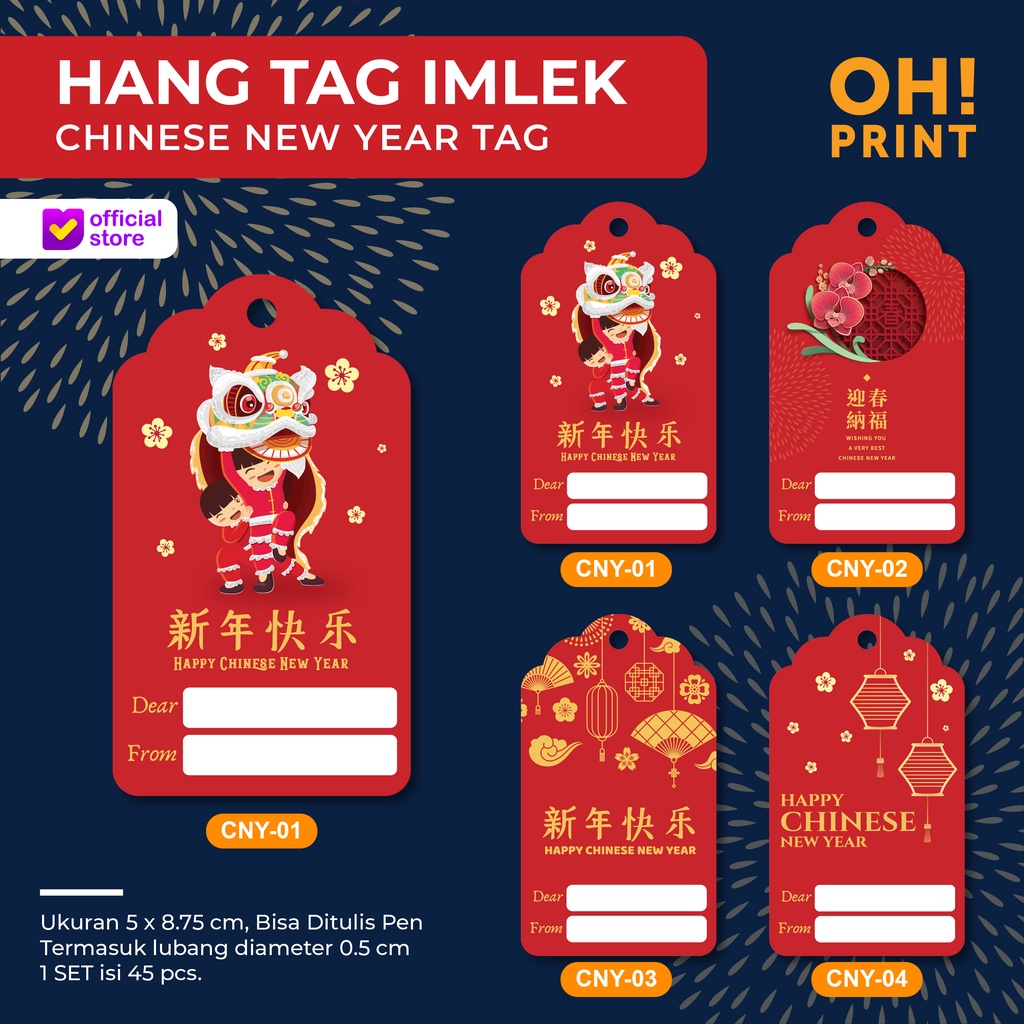 Chinese New Year Hang Tag - Chinese New Year Hang Tag - Label Hang Tag ...