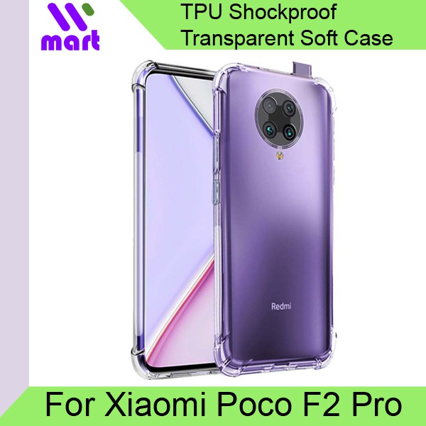 Xiaomi Poco F2 Pro Case / Clear Transparent Reinforced Corners TPU ...