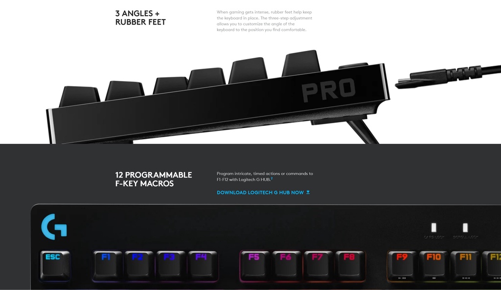 Logitech G PRO X Mechanical RGB TKL Gaming Keyboard with Swappable ...