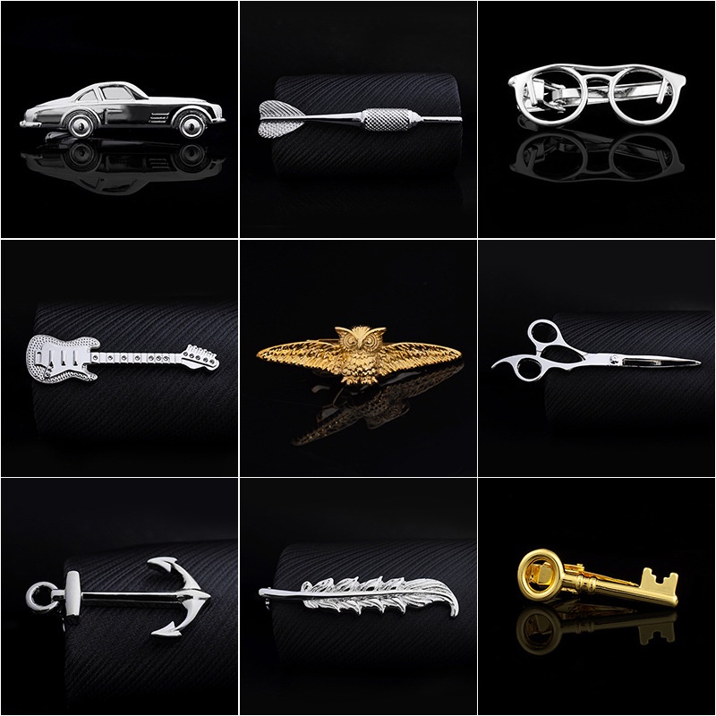 Individual creativity men's business suit gold tie clip men's and women ...