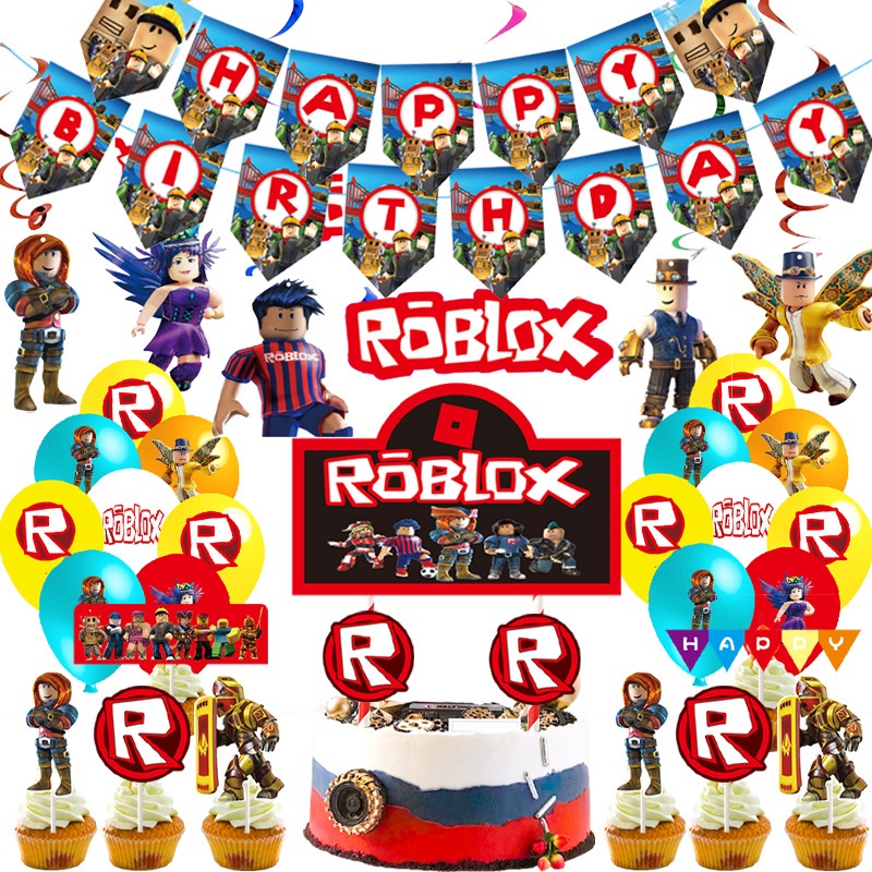 Softcloud Roblox Game Theme Boys Birthday Party Decorations Kids Child ...