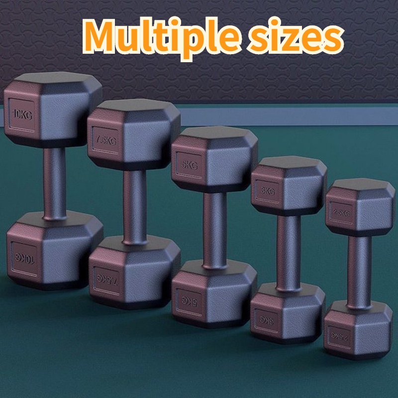 【TD】Dumbbell Fitness Weights Hexagon Dumbbells Non-slip Dumbbell Set ...