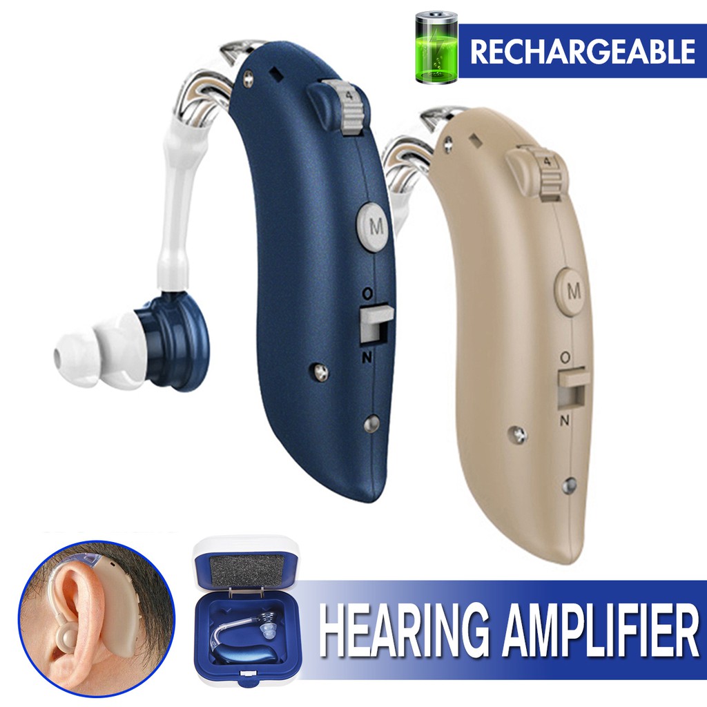 Mini Rechargeable Hearing Aid Adjustable Digital BTE Tone Sound ...