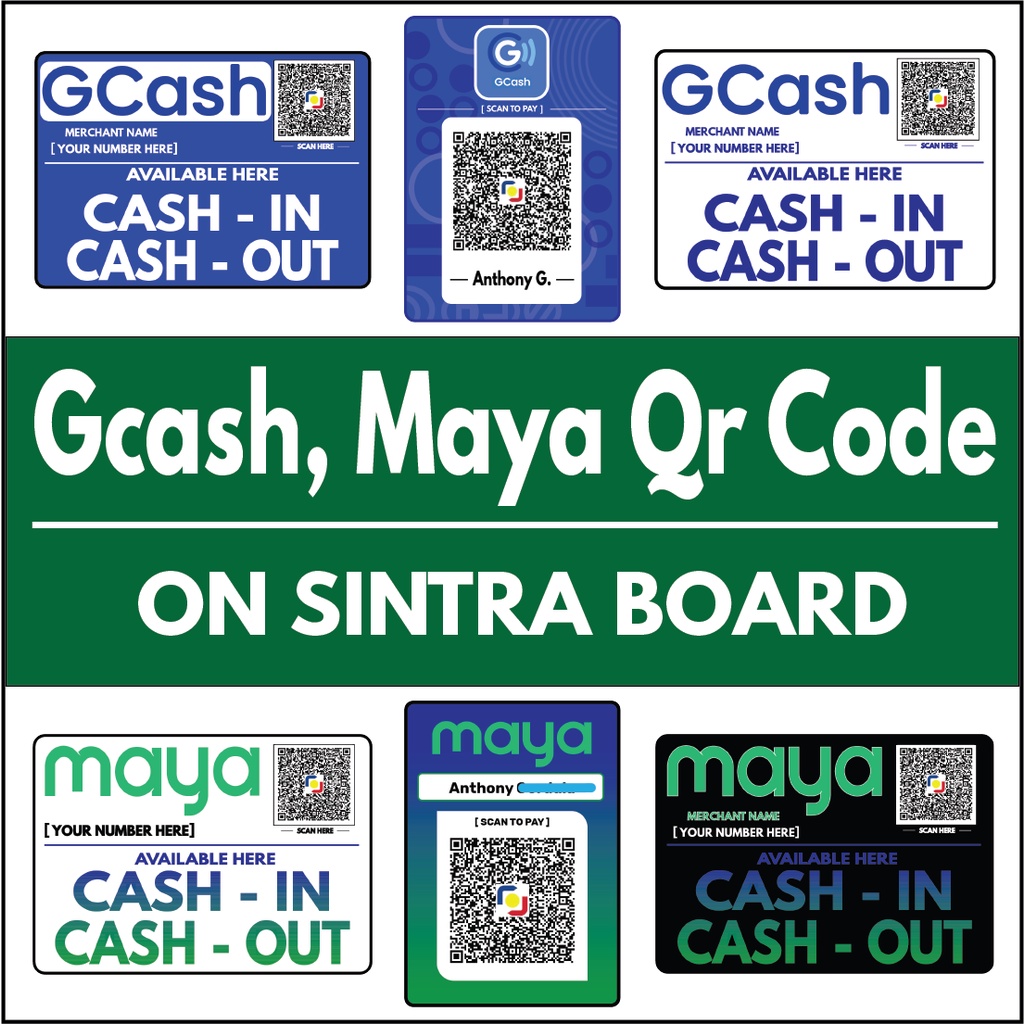 Gcash Qr Code Signs For Businesses and Stores, Load Centers and Other ...