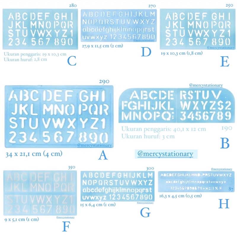 Ruler Prints Letters Numbers Templates Screen Printing | Shopee Singapore
