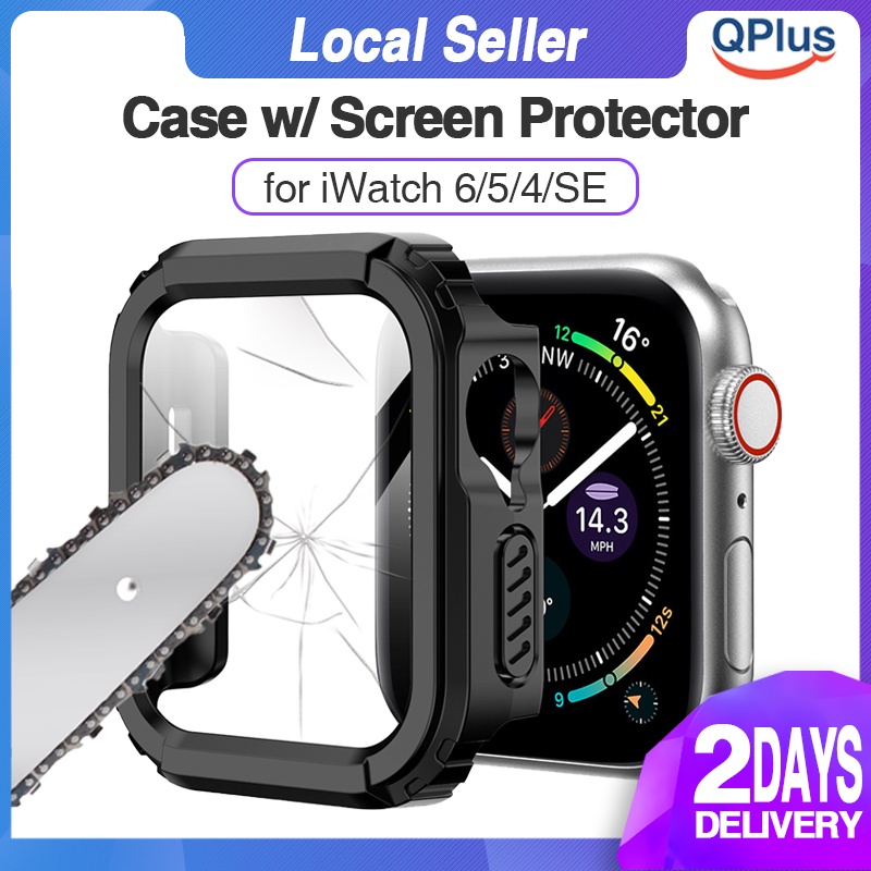 [SG] Heavy-duty iWatch Case with Tempered Glass Screen Protector Rugged ...