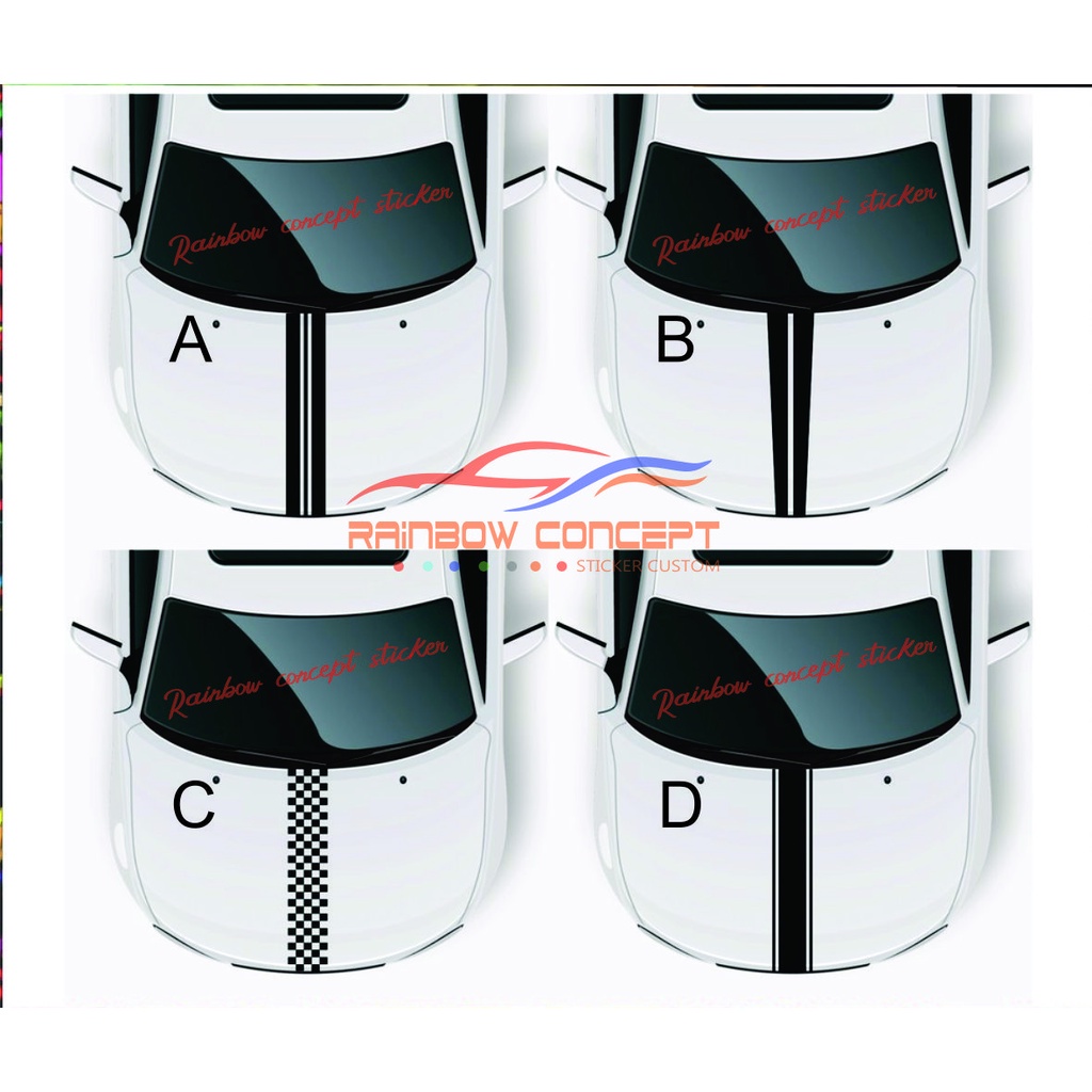 Car Hood STICKER STICKER STICKER 4 Types Of Car Stickers All Can ...