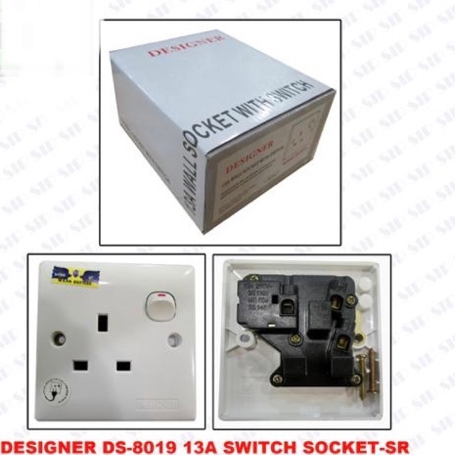 DESIGNER 13A SINGLE SWITCH SOCKET OUTLET 13A (SIRIM) | Shopee Singapore