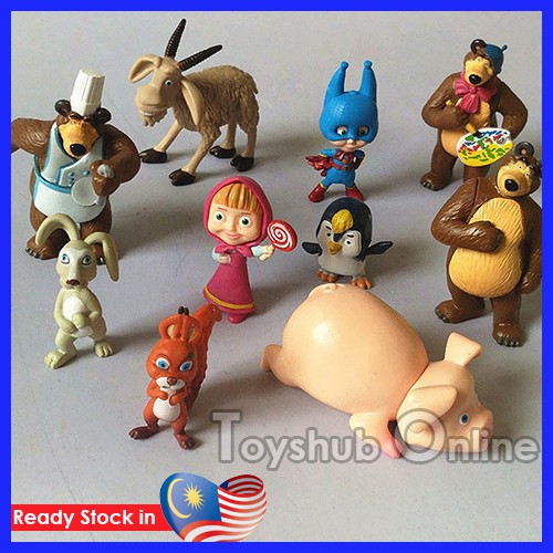 Famous Children Masha And The Bear Cartoon Characters Action Figure ...