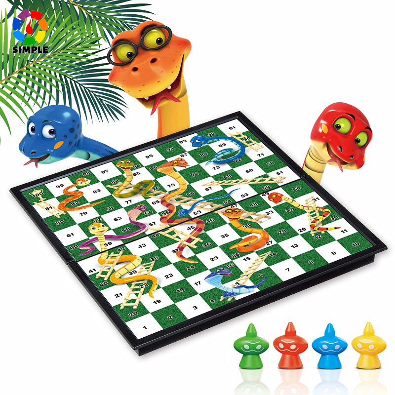 Snake Ladder Educational Kids Children Toys Interesting Board Game Set ...