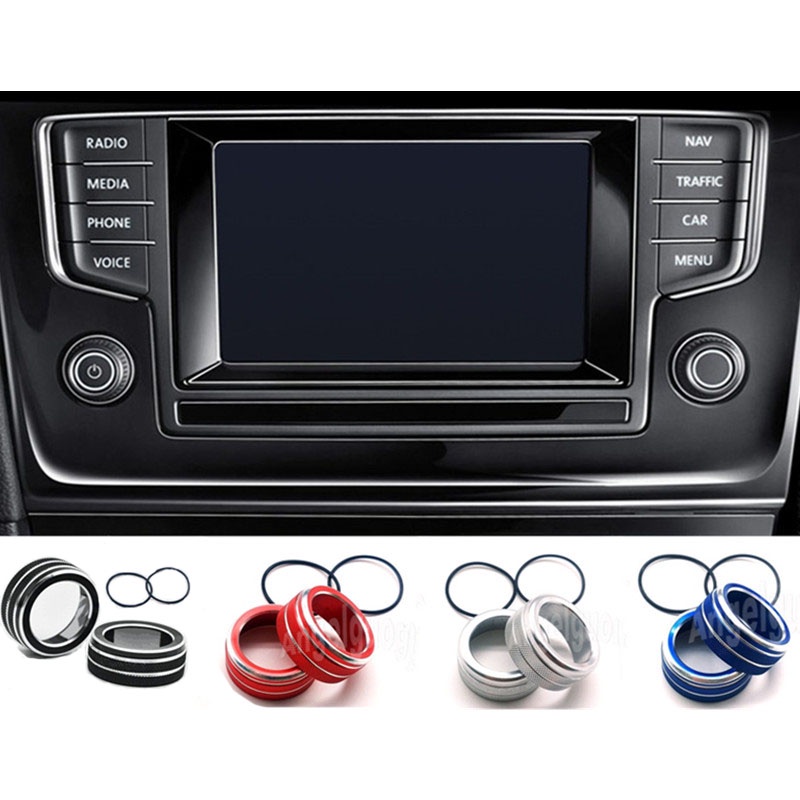 Car Button Stereo Audio Volume Control Knob Ring Cover Fit For ...