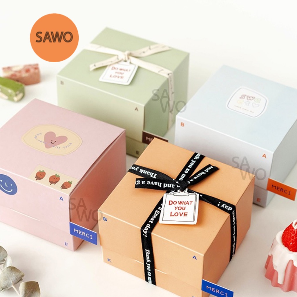Bake Food packaging box souvenir Empty packaging box korean | Shopee ...