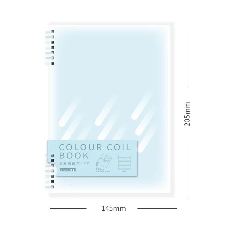 A6 A5 B5 Soft Ring Notebook Transparent Cover Spiral Notepad Journal ...