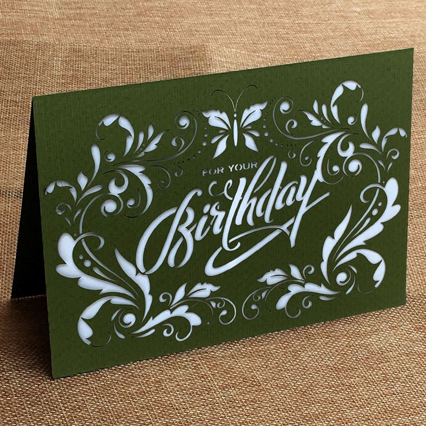 Birthday Greeting Cards - Large Laser Cut Birthday Cards | Shopee Singapore