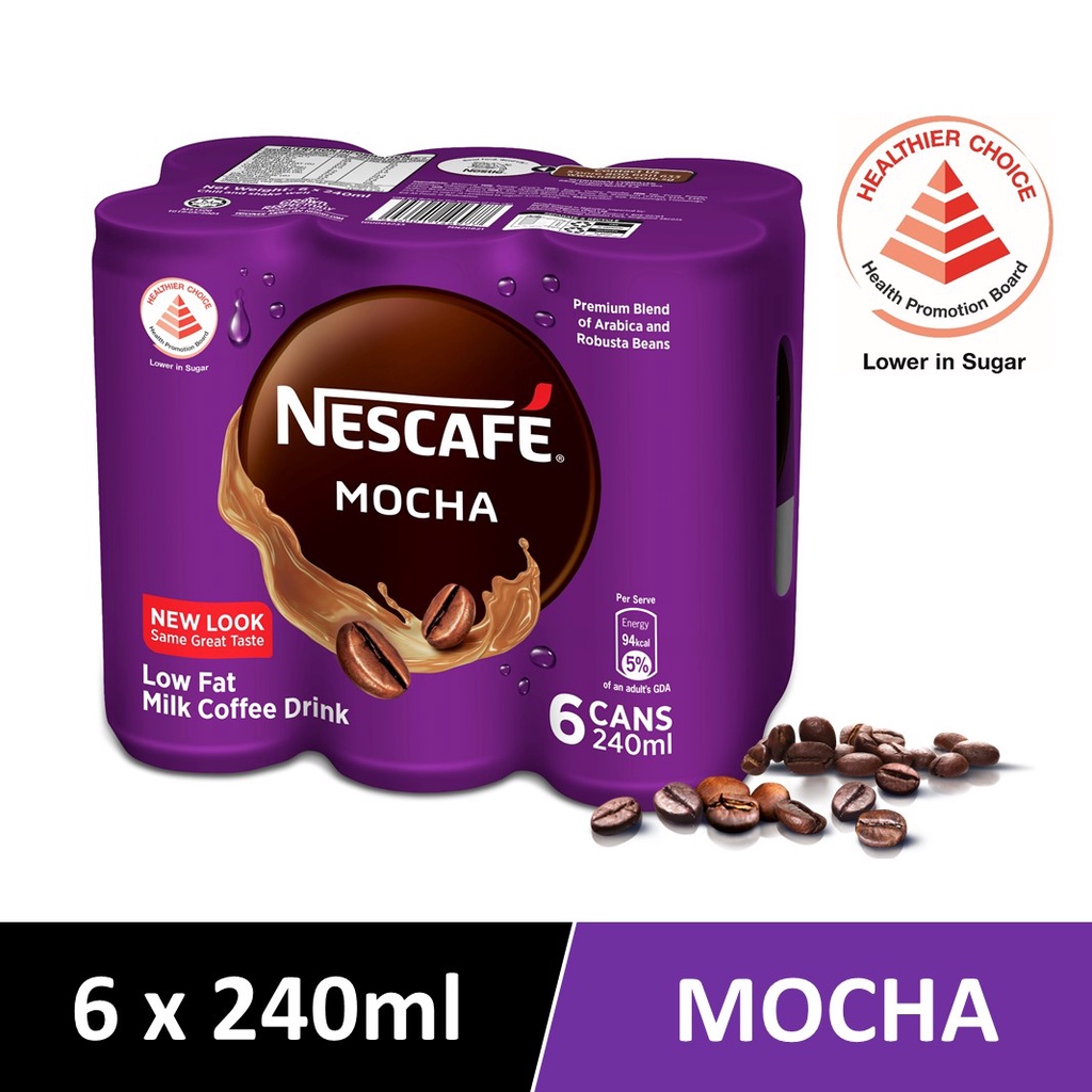 Nescafe Rtd Mocha Can Cluster 6X240Ml | Shopee Singapore