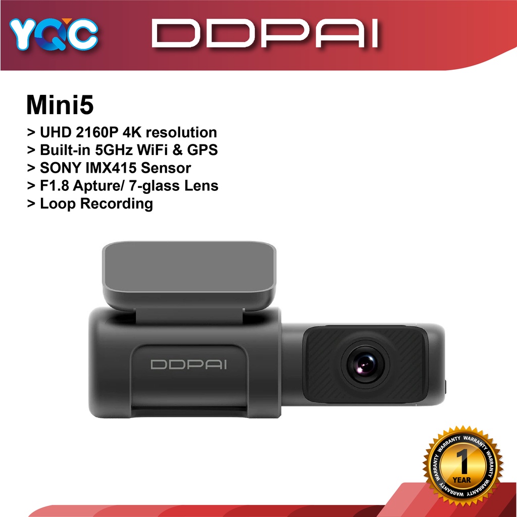 DDPai Dash Cam Mini 5 4K 2160P 64GB HD DVR Car Camera Hidden Android ...