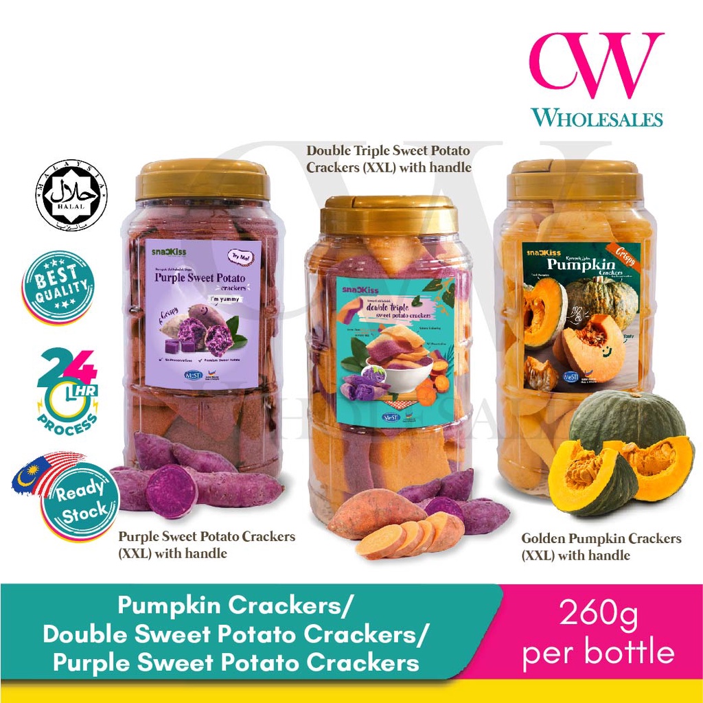 Golden Pumpkin Crackers (XXL) | Double Triple Sweet Potato Crackers ...