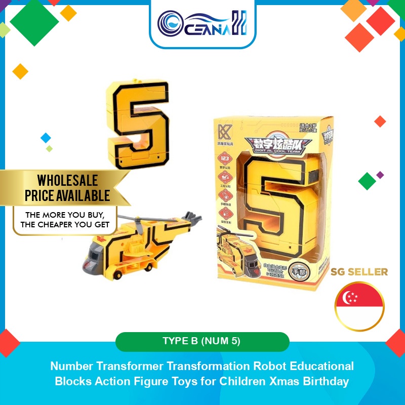 【SG Wholesale】Number Transformer Transformation Robot Educational ...