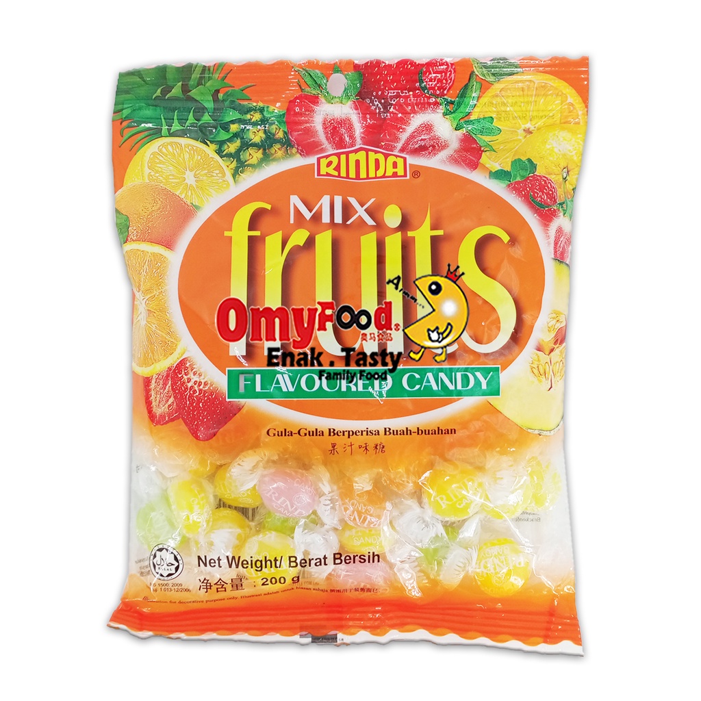 150g/200g Rinda Candy[Mix Fruit/Butter Mint/Toffee/Orange/Strawberry/Coconut/Green Mango/Sarsi ...