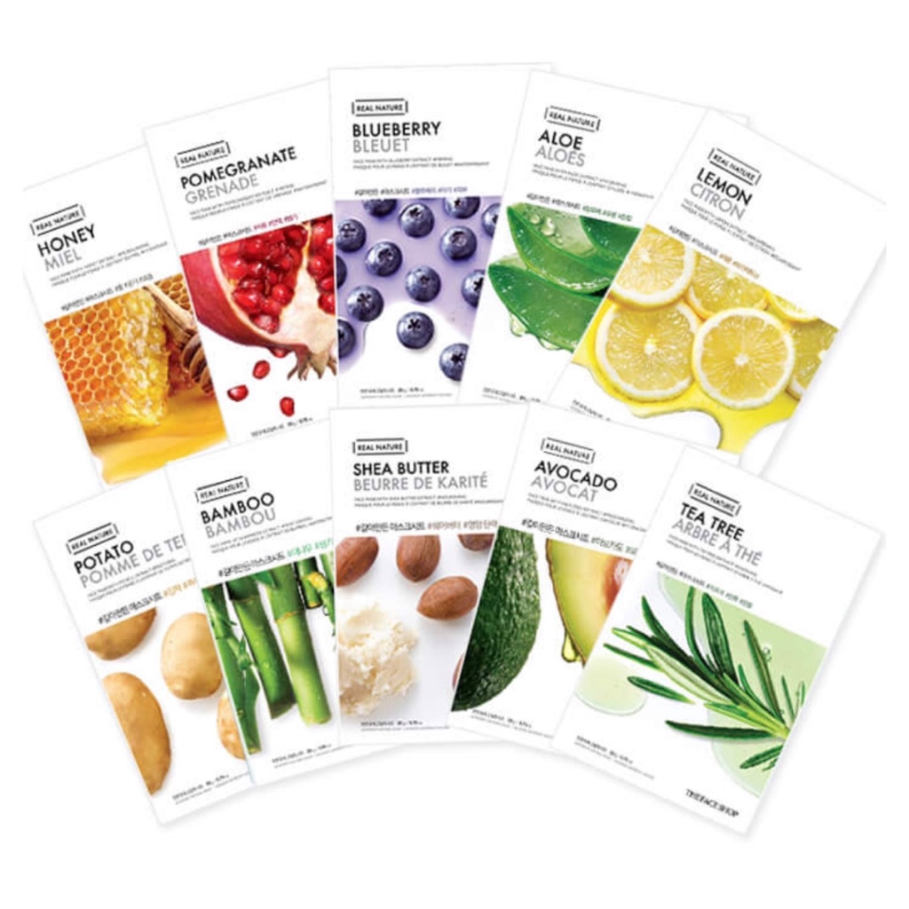 [The Face Shop] Real Nature Mask Sheet 20g | Shopee Singapore