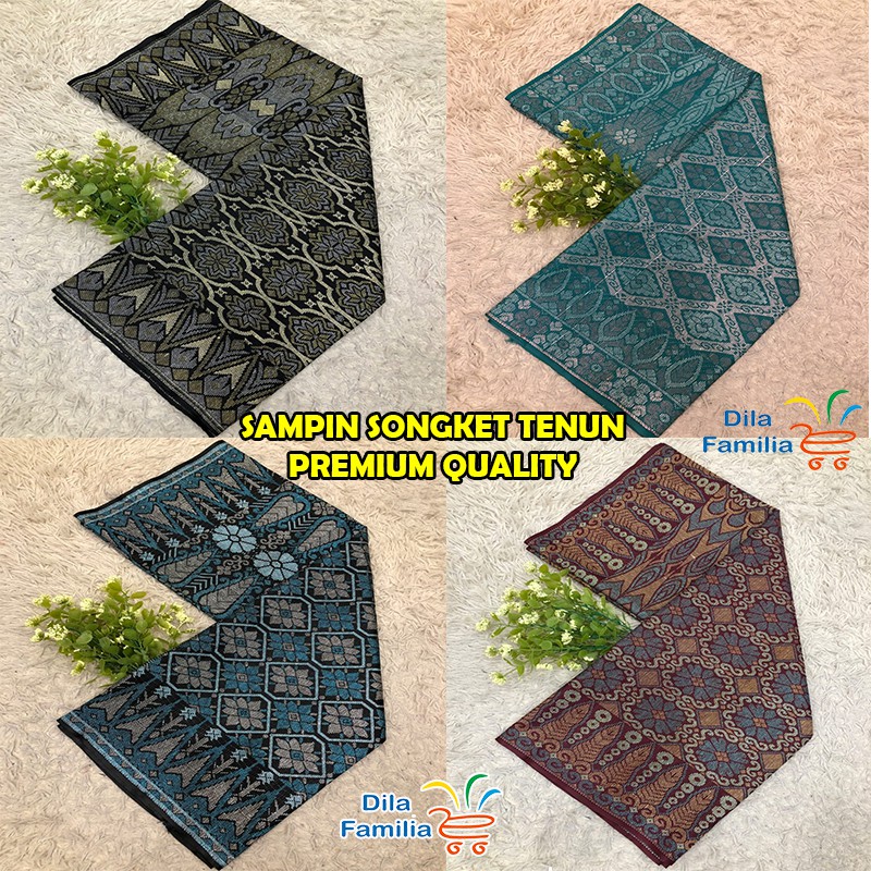 PUTIH Sampin Songket Ready To Sew Side Exclusive 2-Meter Weaving, White ...