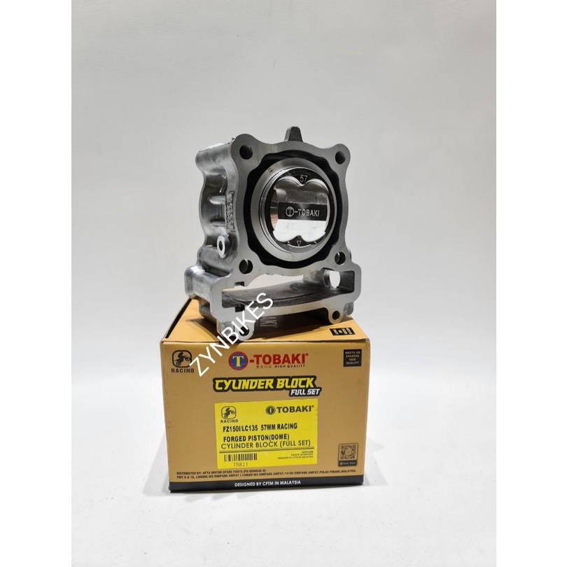 TOBAKI ALUMINIUM BLOCK 57MM DOME YAMAHA SPARK 135 LC135 X1R JUPITER ...