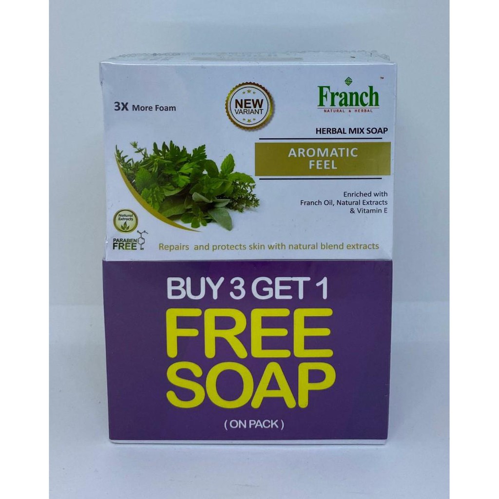 Franch Herbal Mix Soap Aromatic Feel (4x 100 Grams) | Shopee Singapore
