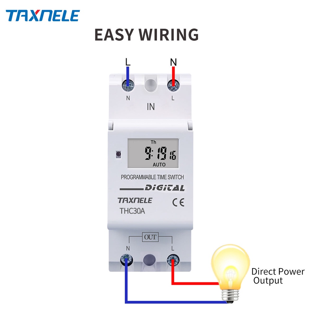 Din Rail 2 wire Weekly 7 Days Programmable Digital TIME SWITCH Relay ...