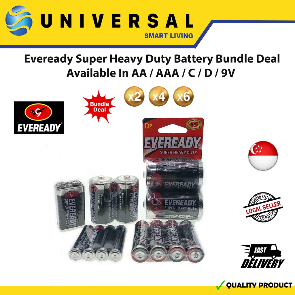 [SG SHOP SELLER] Eveready Super Heavy Duty Battery Bundle Deal ...