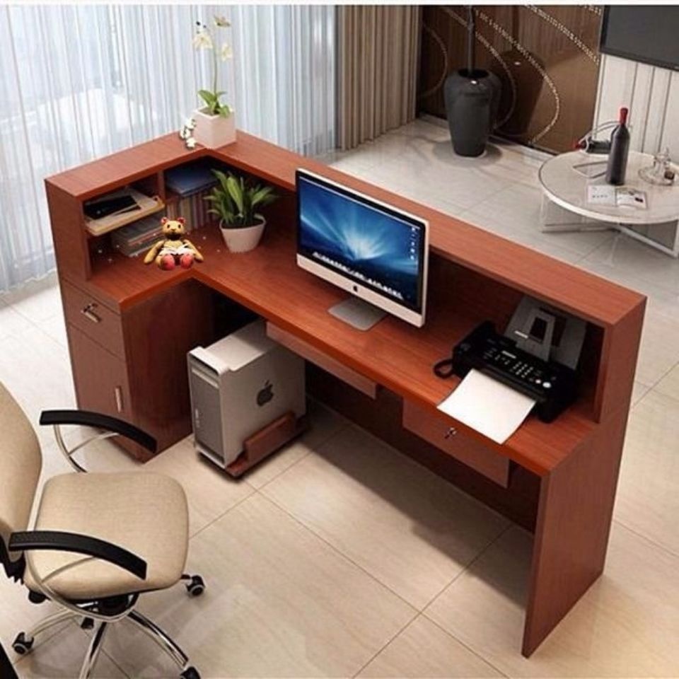 Corner cashier reception desk bar supermarket fruit store clothing ...