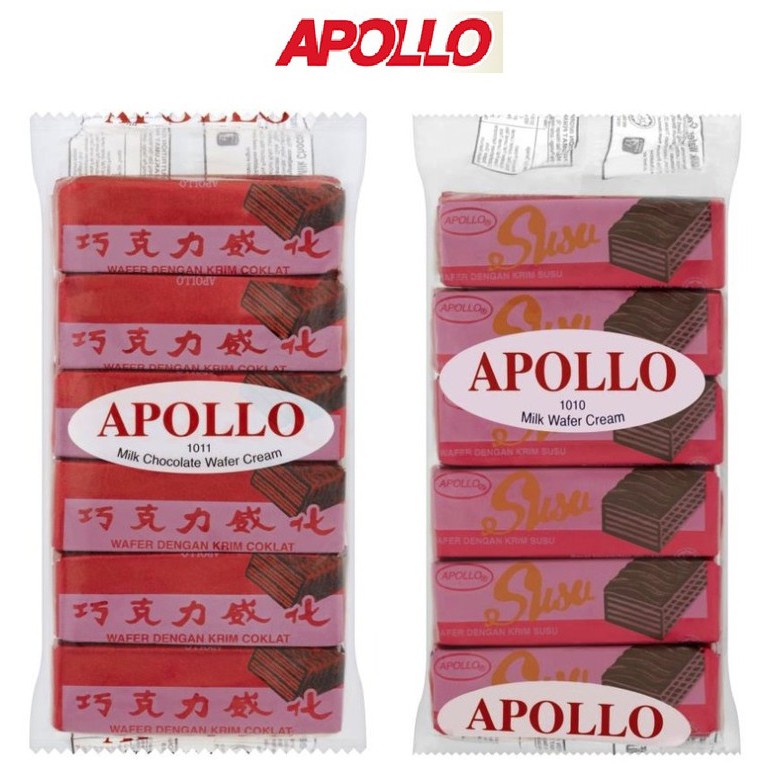 Apollo Milk Wafer Cream / Apollo Chocolate Wafer 12x12g | Shopee Singapore