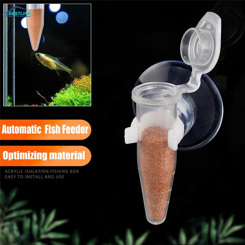 Mini Automatic Fish Feeder Tapered Aquarium Red Worm Feeding Feeder ...