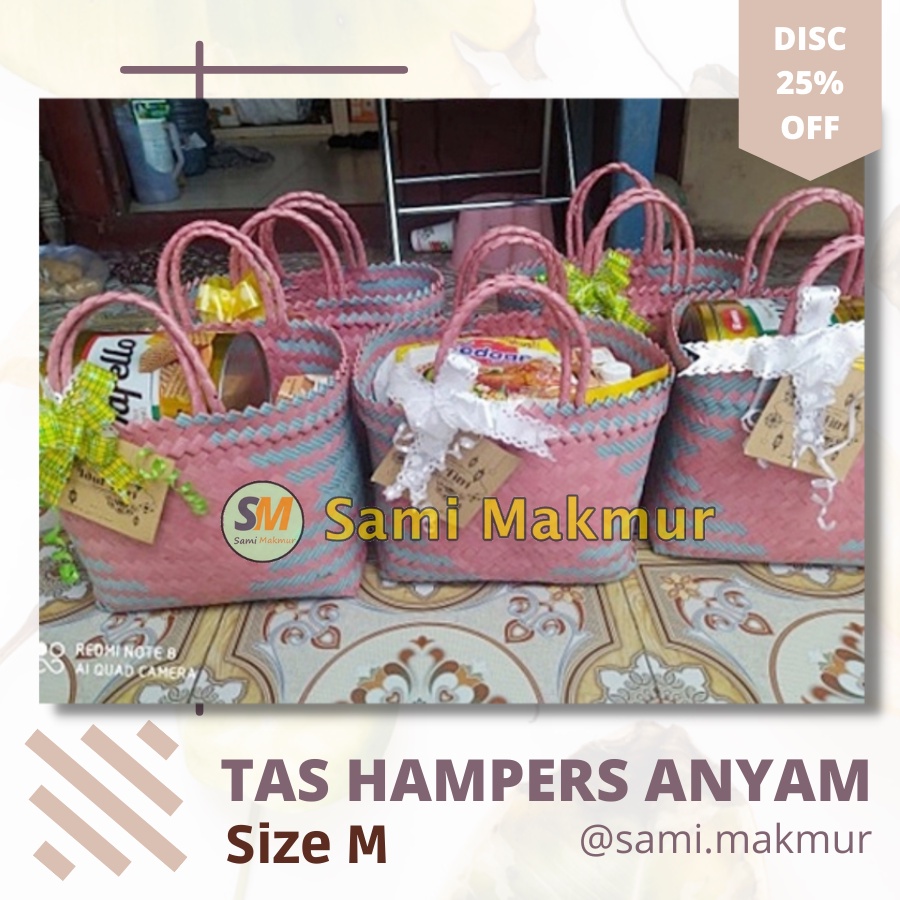 Medium Striated Plastic Woven Bag/Responsibility | Shopee Singapore