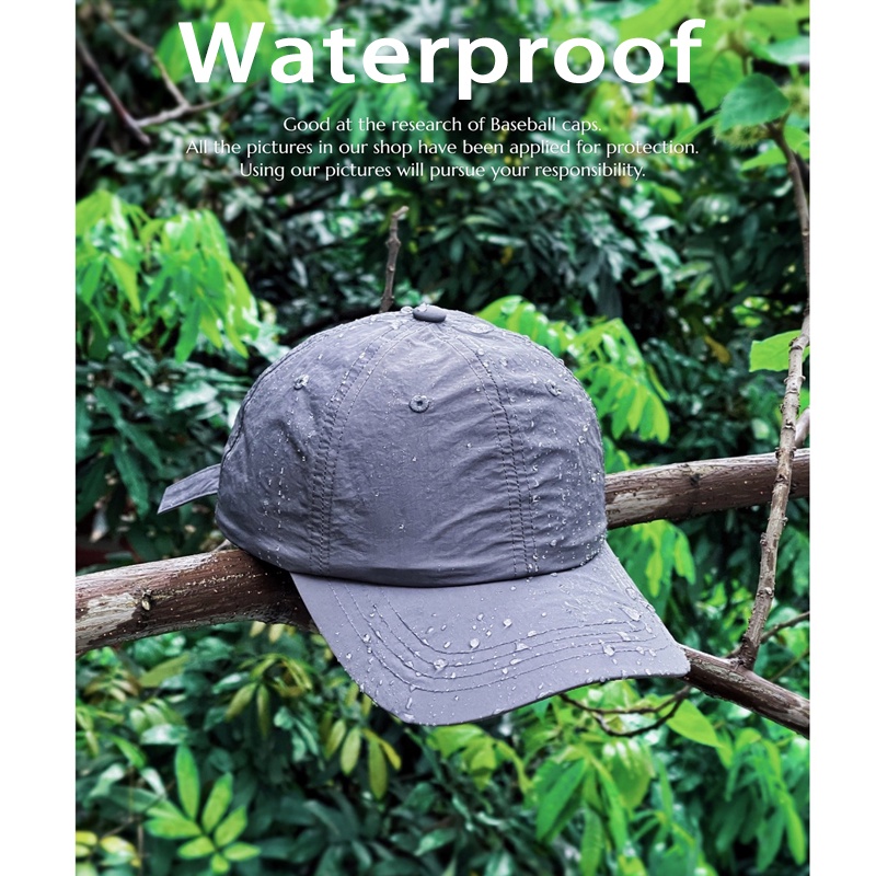 Summer Waterproof Hat Solid Color Men Women Baseball Cap Breathable ...