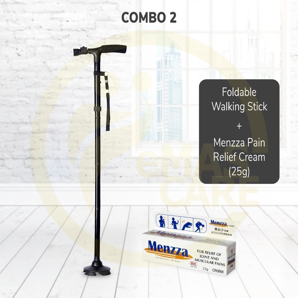 Walking Stick Foldable Adjust Height Cane Stick Pivot LED Trusty Crutch ...