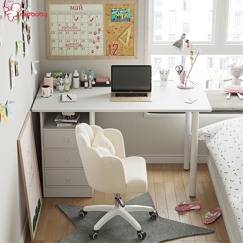 Red Study Table Computer Desk Desktop Home Office Desk With Drawer Desk ...