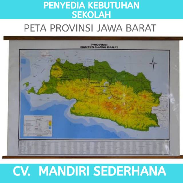 GANTUNGAN Map of West Java Province Hanging edition / Map of West Java ...