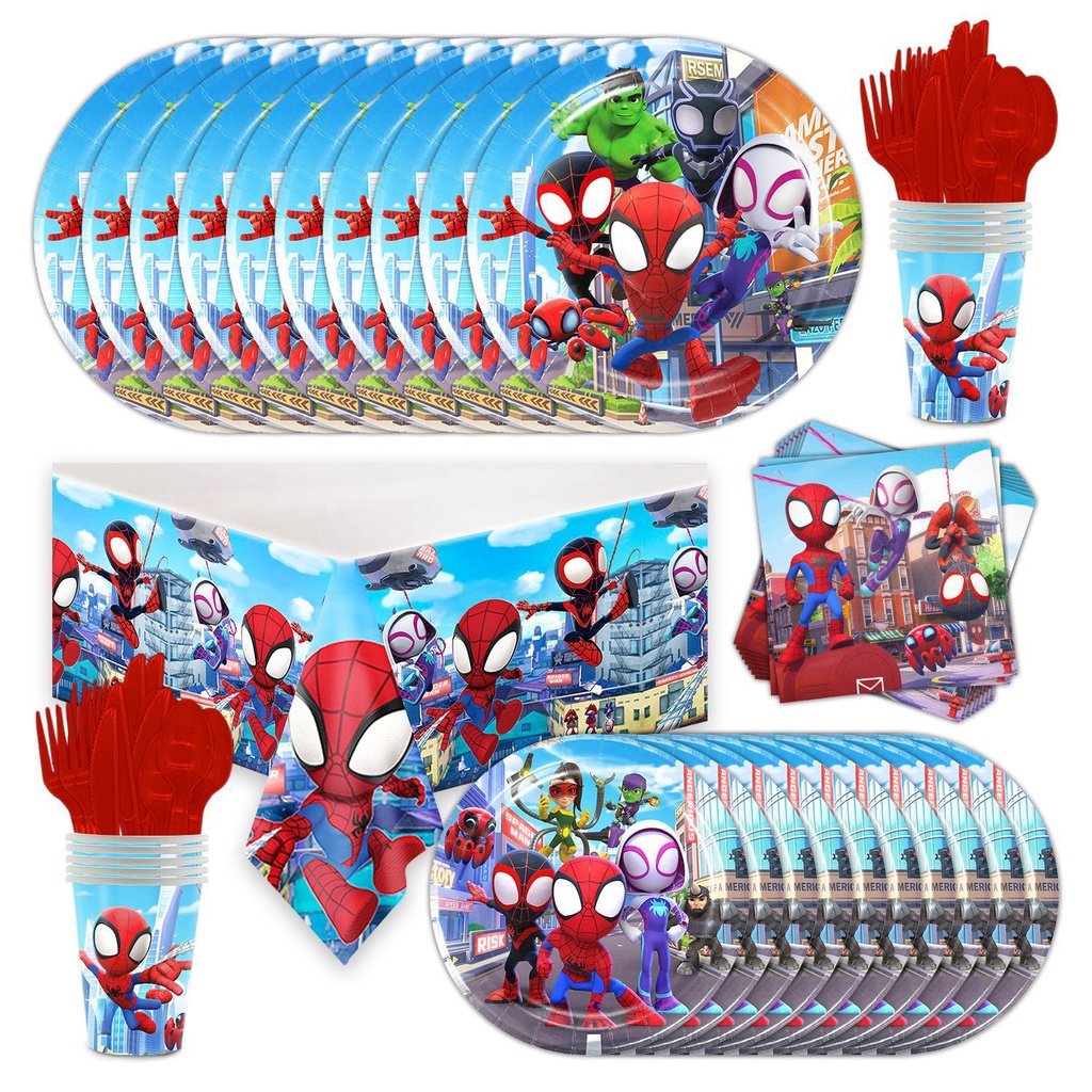 NEW Spiderman Gwen Stacy Hulk Boys Birthday Party Decor Super Hero ...