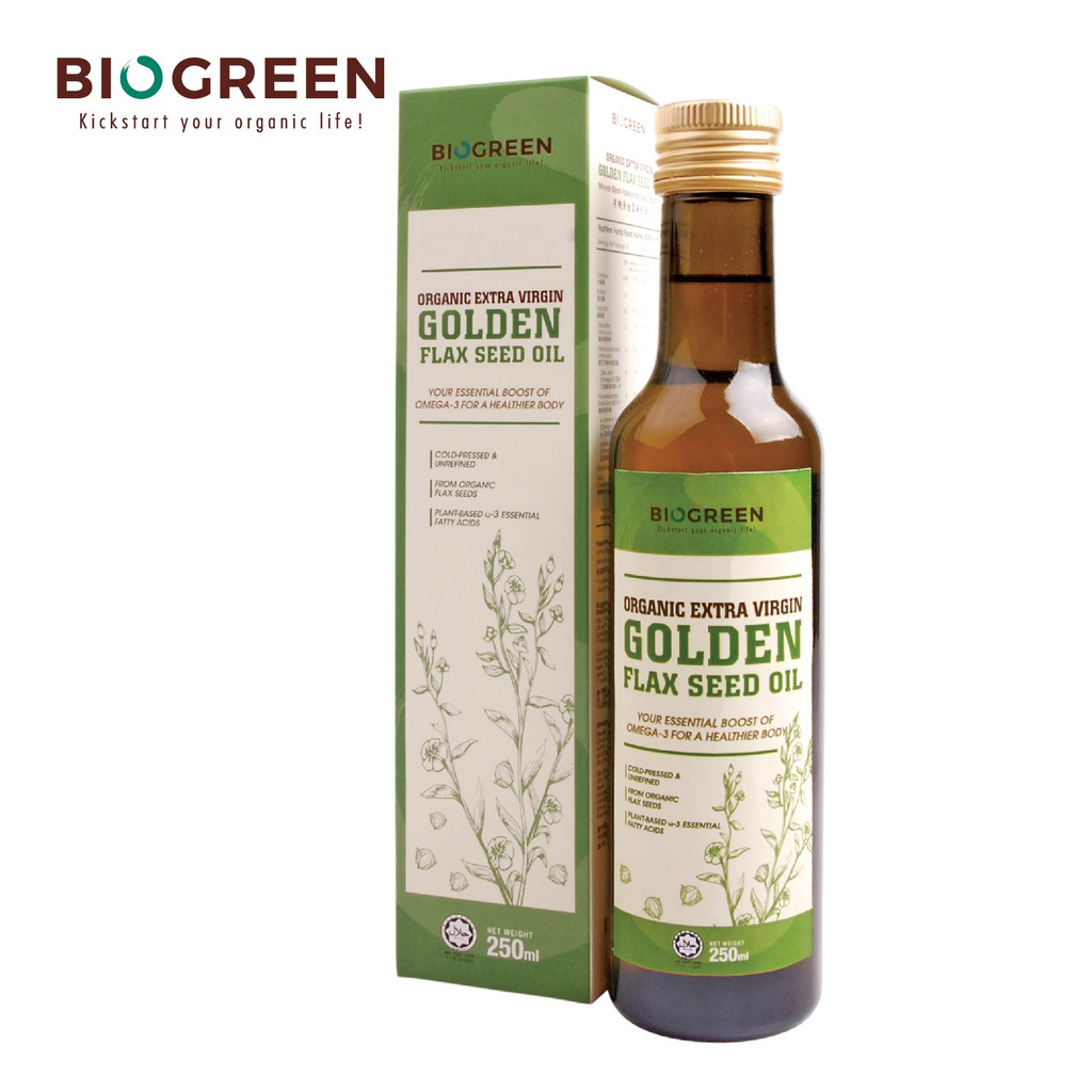 Biogreen Organic Extra Virgin Golden Flaxseed Oil, 250ml | Shopee Singapore