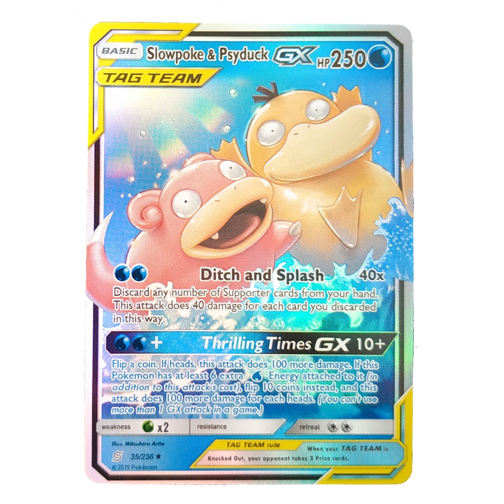 Slowpoke & Psyduck Tag Team GX Card 35/236 Tablets Coding Pokemon ...