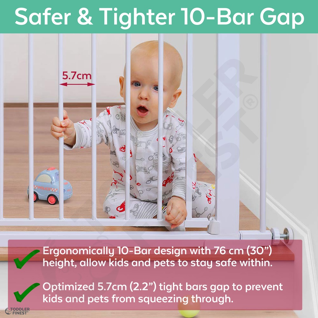 Auto Close Safety Baby Gate - Infant Kids Child Dog Cat Pet Guard Gates ...