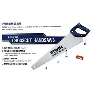 IRWIN B3 SERIES CROSSCUT HANDSAWS 18" 20" | Shopee Singapore